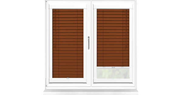 Teak Wood Effect Perfect Fit 25mm Venetian Blind